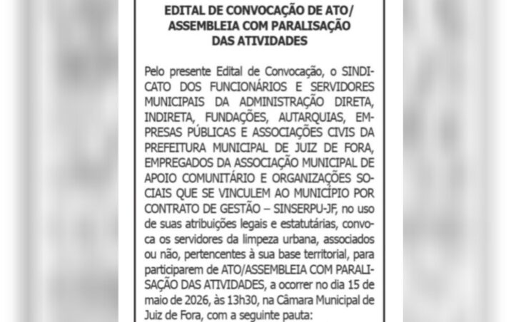 SINSERPU JF » SINSERPU-JF convoca servidores da limpeza urbana para ato ...